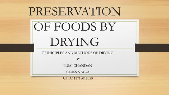 DRYING OF FISH - METHOD OF FISH PRESERVATION | PPTX