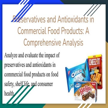 Preservatives and Antioxidants in Commercial Food Products_ A ...