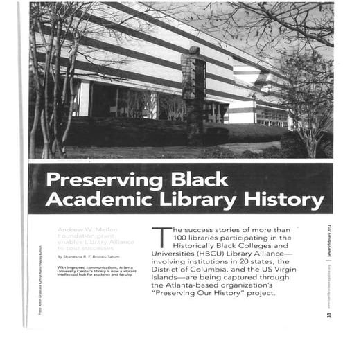 HBCU Library Alliance Article: Preserving Black Academic Library ...