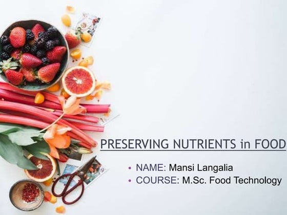 Food preservation and storage | PPT