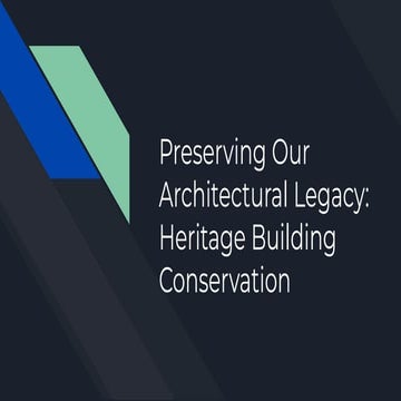 Preserving Our Architectural Legacy_ Heritage Building Conservation | PDF