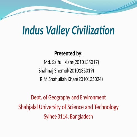 Indus Valley Civilization | PPTX