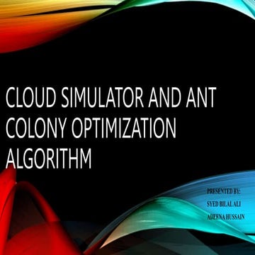 Presentation Of Software Engineering In Cloud Computing And Ant Colony Optimization Ppt 