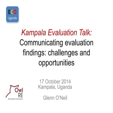 Communicating evaluation findings: challenges and opportunities | PDF