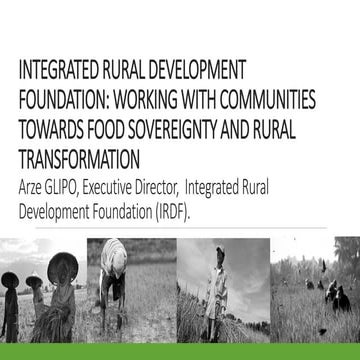 Integrated Rural Development Foundation: Working with Communities ...