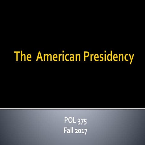 Presidency and Congress | PPTX