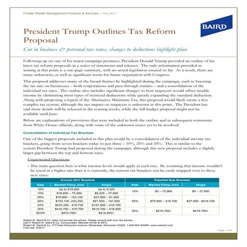 Donald Trump's Tax Reform Plan | PPTX