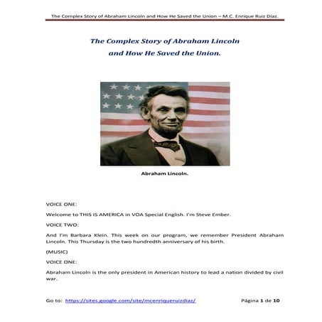 President abraham lincoln and the american civil war | PDF