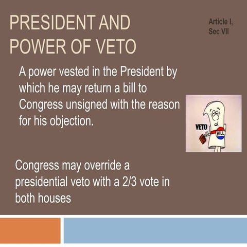 President and power of veto | PPTX