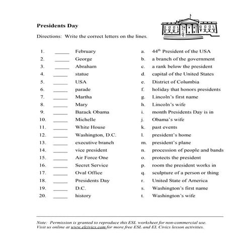Presidents day-vocabulary | PDF