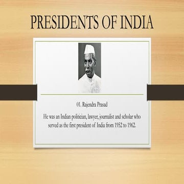 PRESIDENTS OF INDIA FROM FIRST TO TILL DATE | PPT