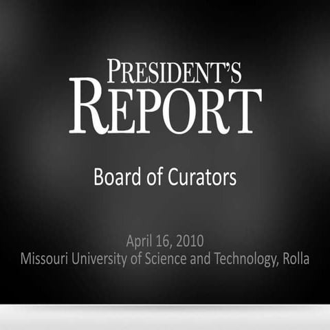 President's Report | PPTX