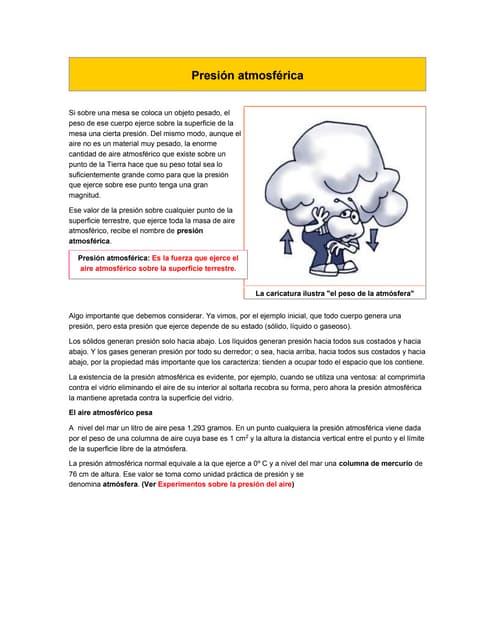 La aplicación de la presión atmosférica en la vida cotididana | PPT