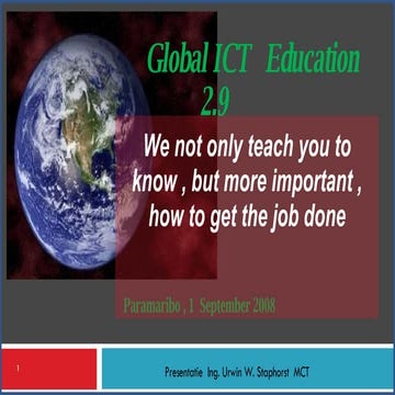 Global ICT Education 2.9 | PPT | Education