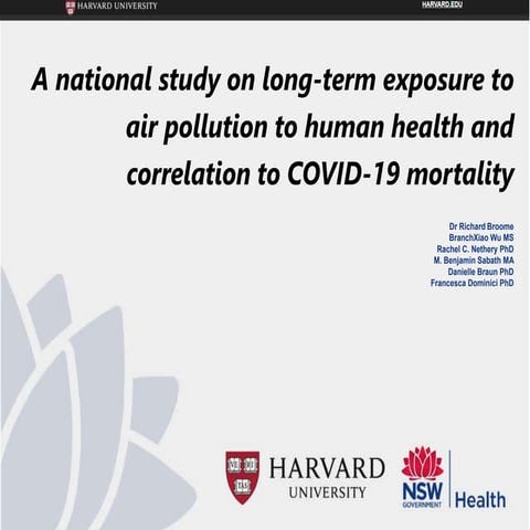 A national study on long-term exposure to air pollution to human health ...