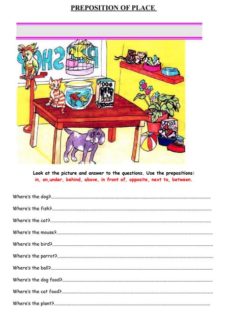 Grade ii prepositions | PPTX