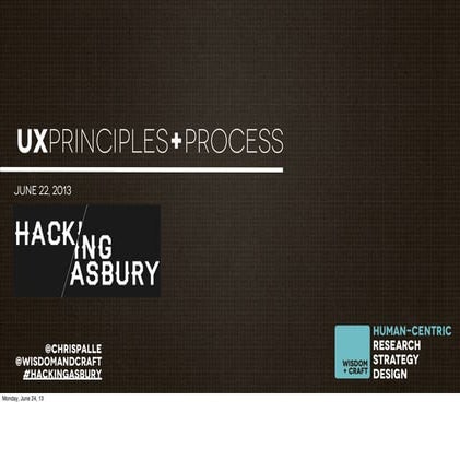 UX Principles and Process | PPT
