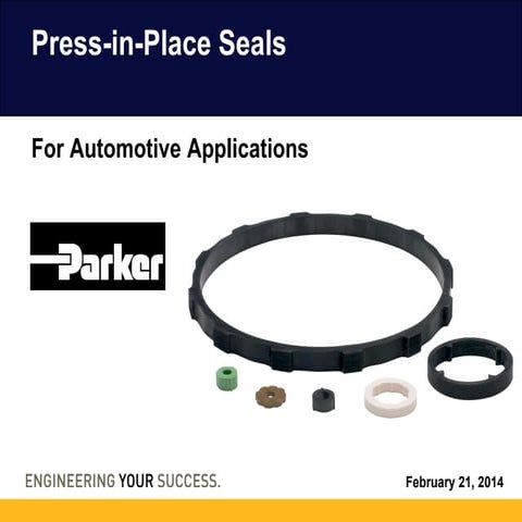 Press-in-Place Seals | Tech Seal Division Parker Hannifin | PDF