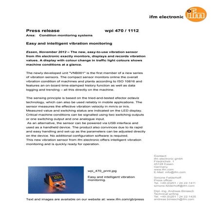 Easy and intelligent vibration monitoring | PDF