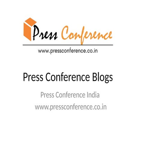 World’s First Press Conference Portal www.pressconference.co.in