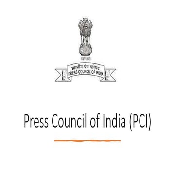 Press Council of India (PCI) Zahir bukhari.pptx