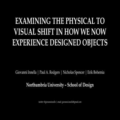 The physical to visual shift | PPT