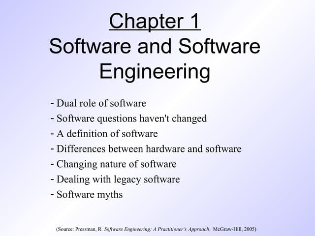 Software engg. pressman_ch-1 | PPT