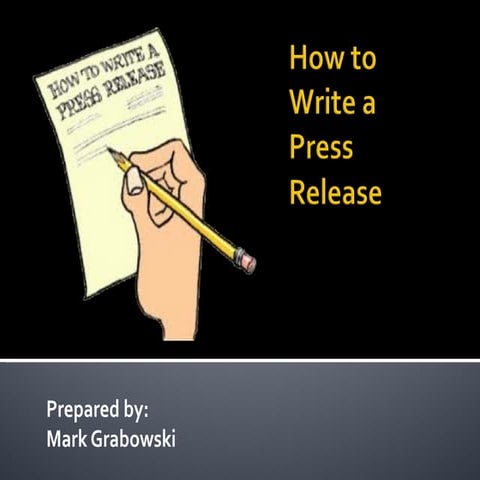 How to write a press release | PPT