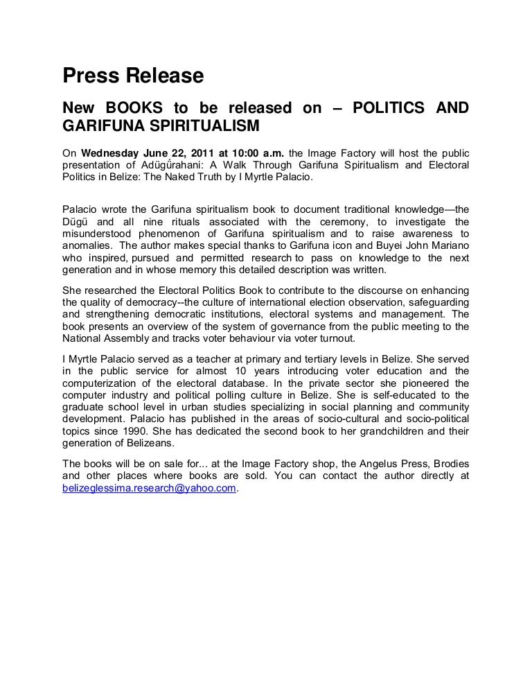Press release -book presentation
