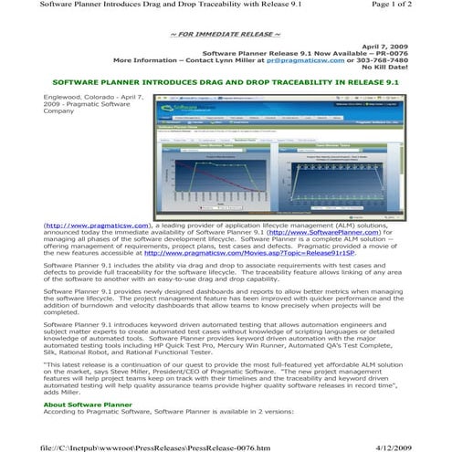 Press Release 0076 | PDF | Computer Software and Applications | Computing