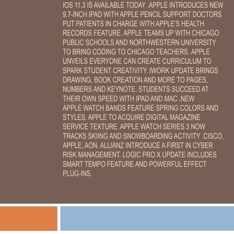 Press release by apple | PPT