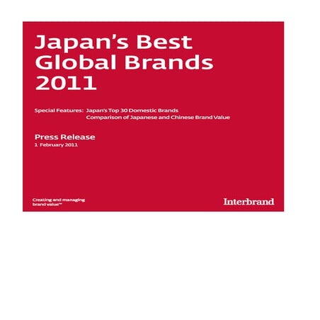 Interbrand top30 Japanese brands | PDF