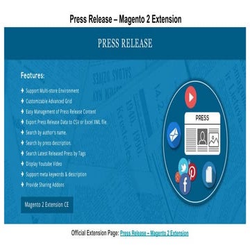 Press Release – Magento 2 Extension | PDF