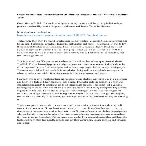 Press Release Sample/Program Promotion | PDF