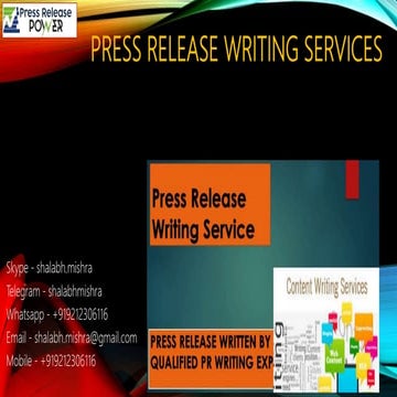 Press release writing services | PPT