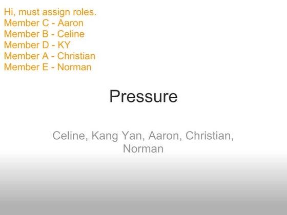 Pressure in solids | PPTX