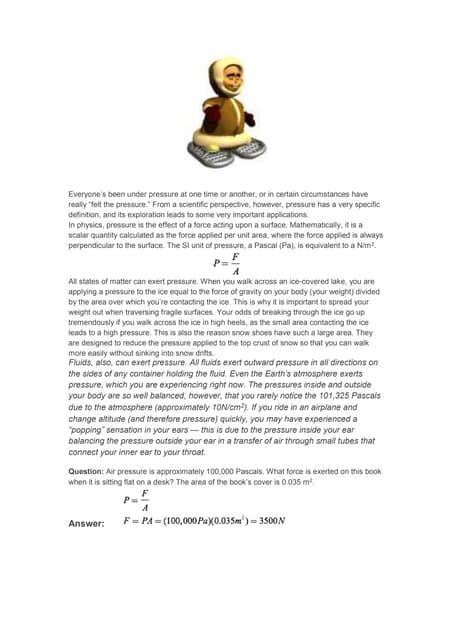 Pascal's Law and Fluids for Grade 8 Science | PPTX