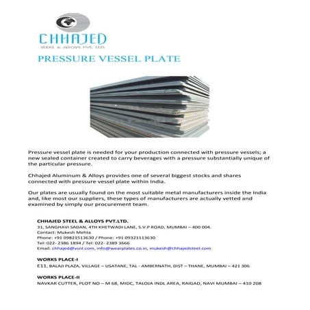 Pressure vessel-plate | PDF
