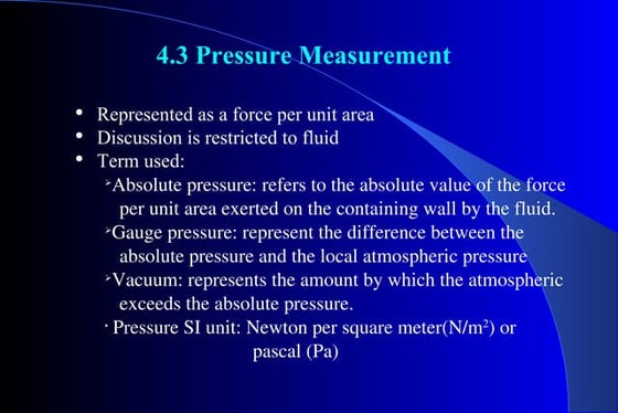 Types of Pressure Measurements | PPT
