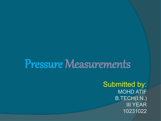 Enlarged leg manometer | PPTX