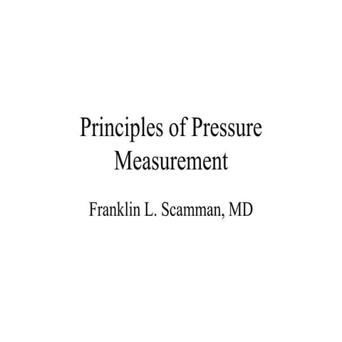 Pressure Measurement For health in anastesi management | PPT