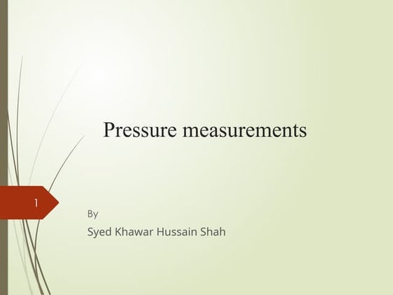 Pressure measurement gauges | PPT