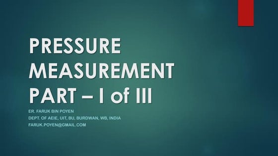Pressure Measurement | PPT