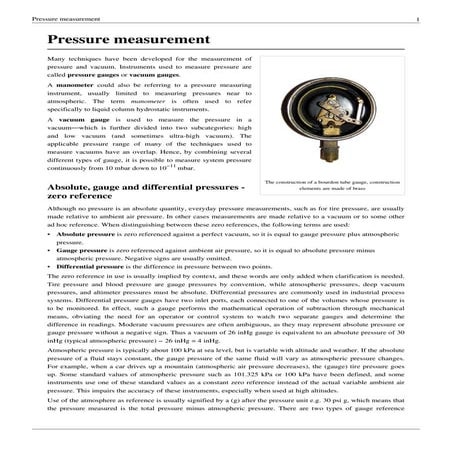 Pressure measurement | PDF