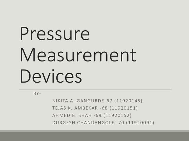 Bourdon pressure gauge | PPTX