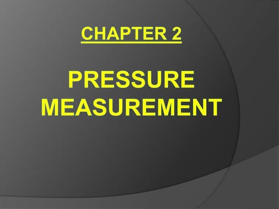 Pressure measurement gauges | PPSX | Chemistry | Science