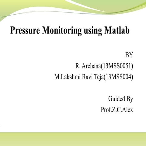 Pressure monitoring | PPT