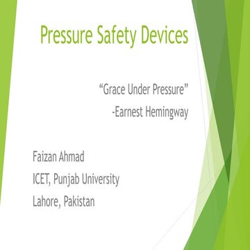 Pressure safety devices | PPTX