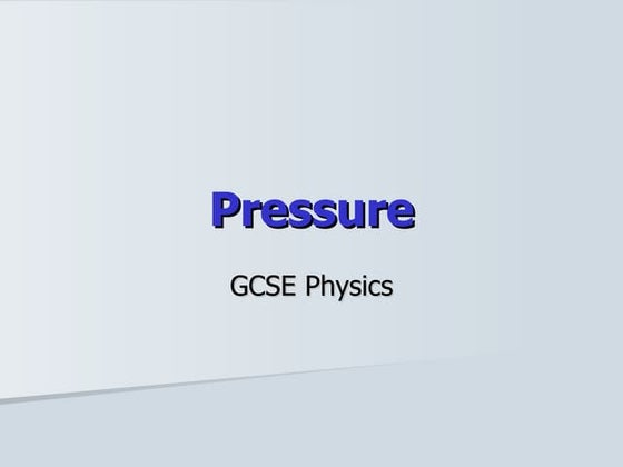 Pressure in solids | PPT