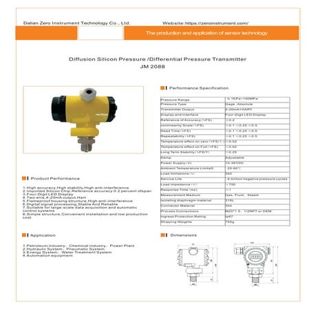 Pressure transmitter | PDF